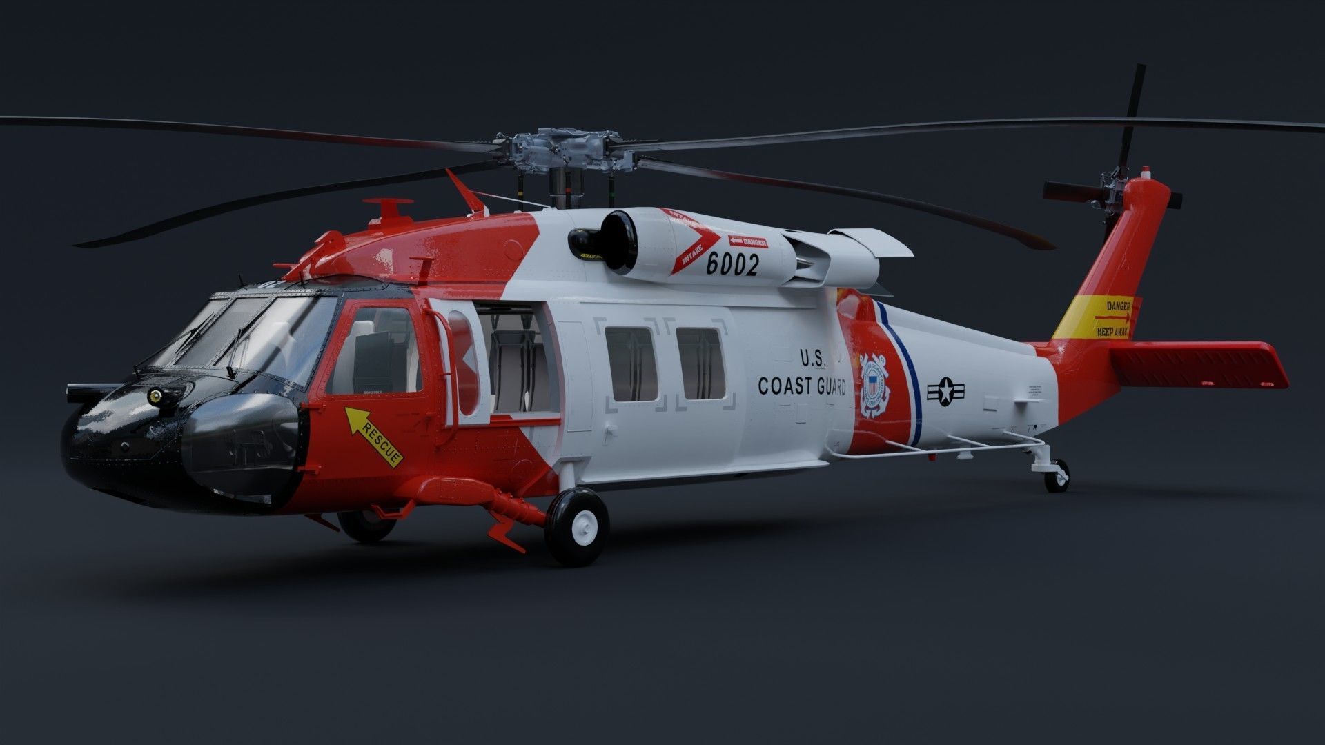 Sikorsky UH-60 Black Hawk plus 7 Skins 3D model | CGTrader