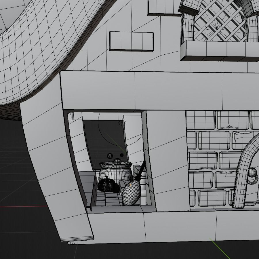 Cartoon Cute Witch or Wizard House Tower 3D model | CGTrader