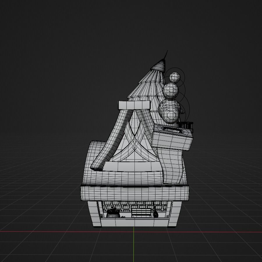 Cartoon Cute Witch or Wizard House Tower 3D model | CGTrader