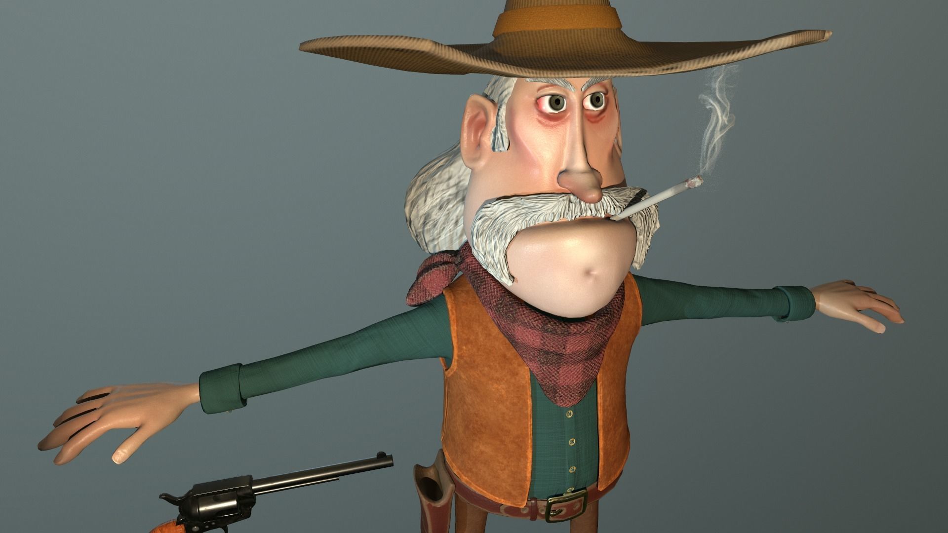 3D model Cowboy stylized character VR / AR / low-poly | CGTrader