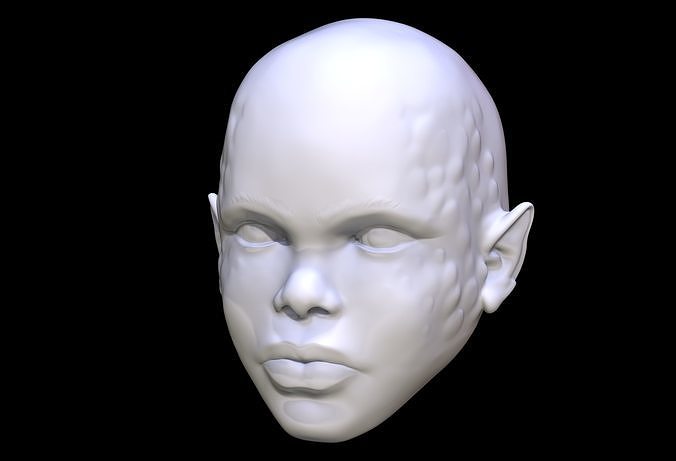 Alien girl head 3D model 3D printable | CGTrader