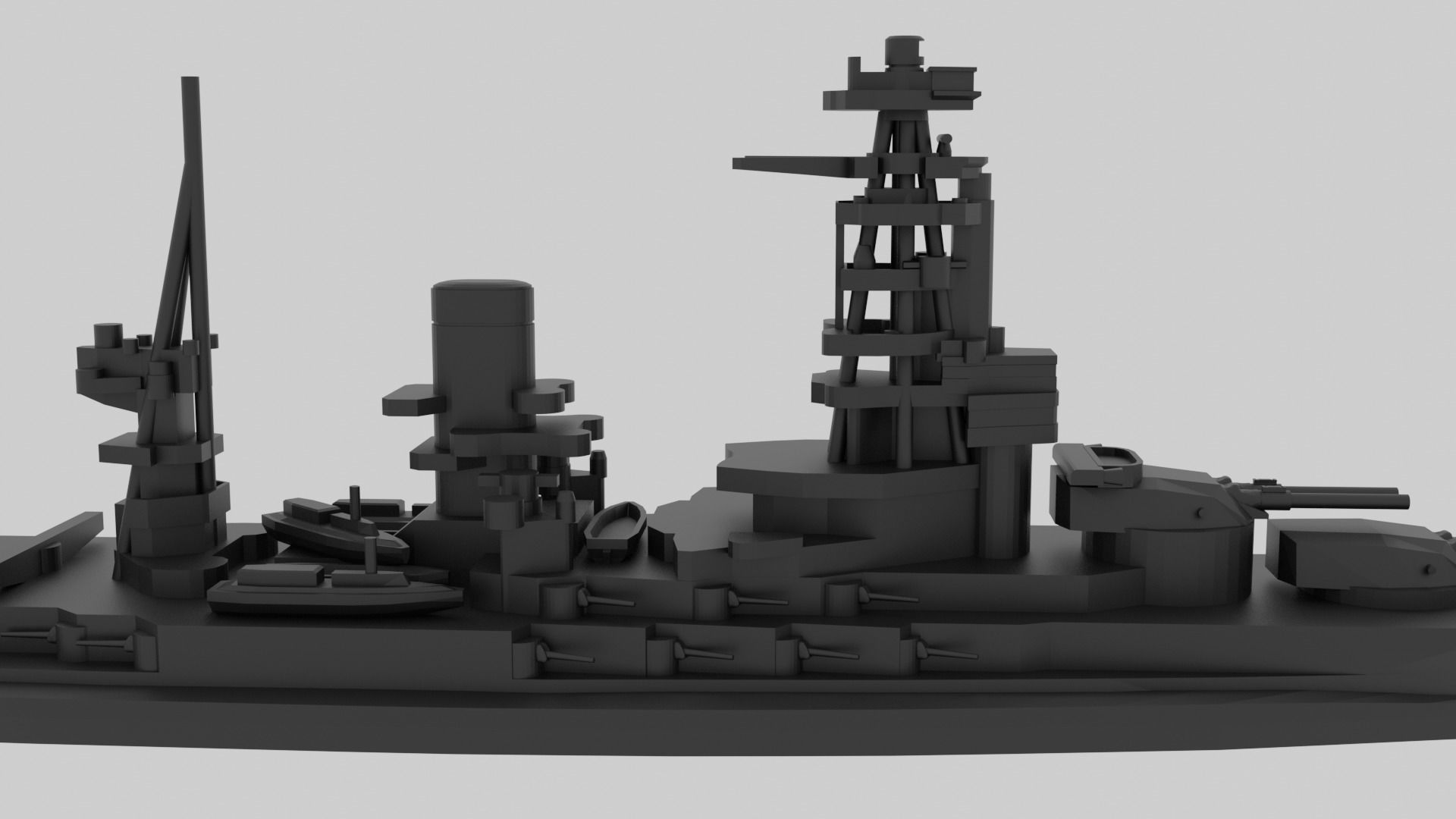 IJN Nagato - Model for small scale printing 3D model 3D printable ...