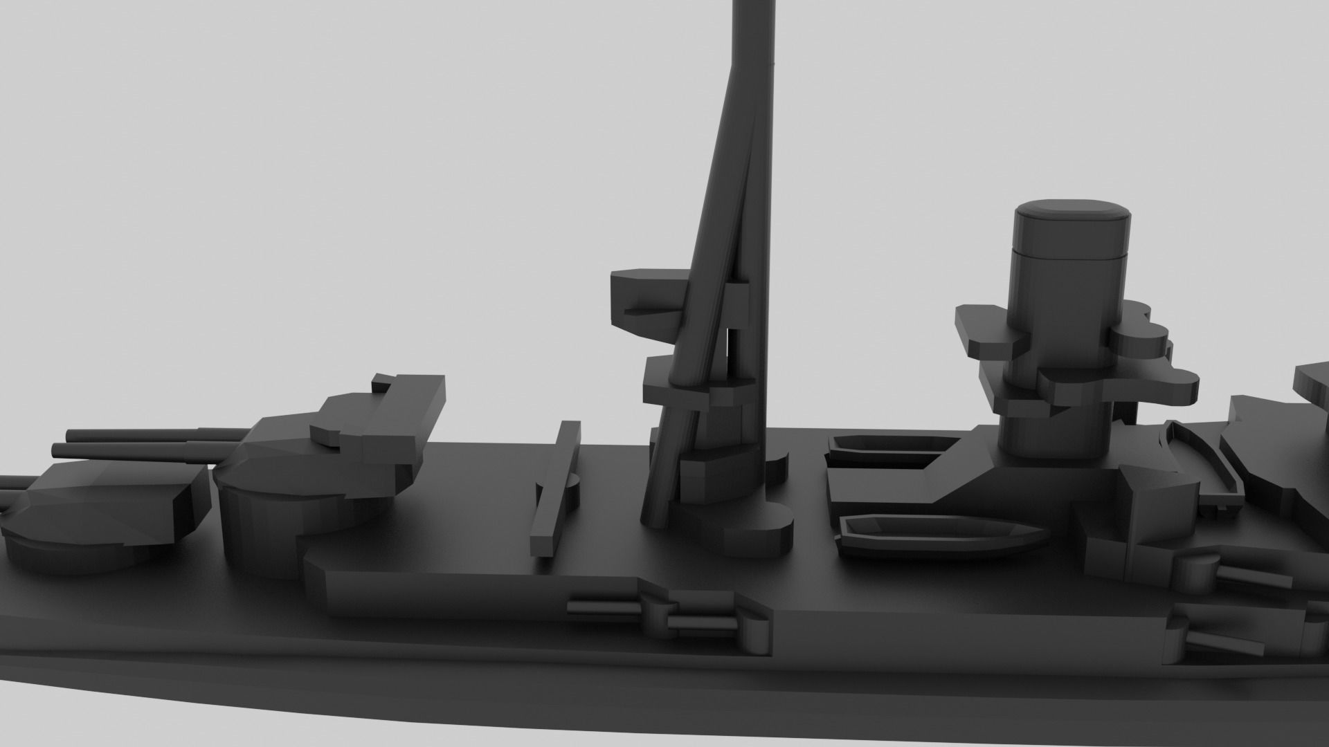 IJN Mutsu- Model for small scale printing free 3D model 3D printable ...