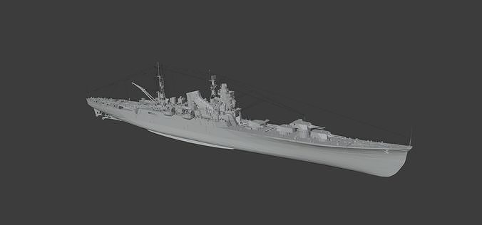 IJN Tone 3D model 3D printable | CGTrader