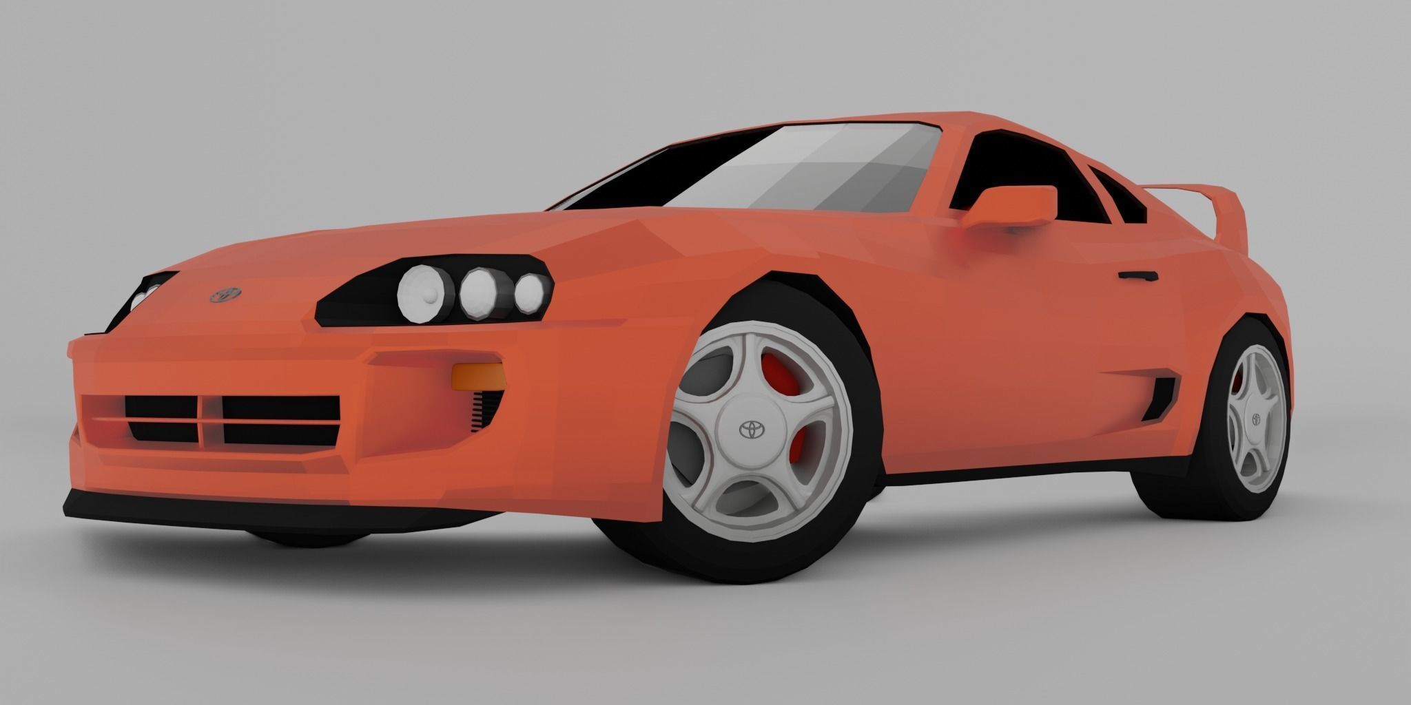 Toyota Supra mk4 low poly free VR / AR / low-poly 3D model | CGTrader