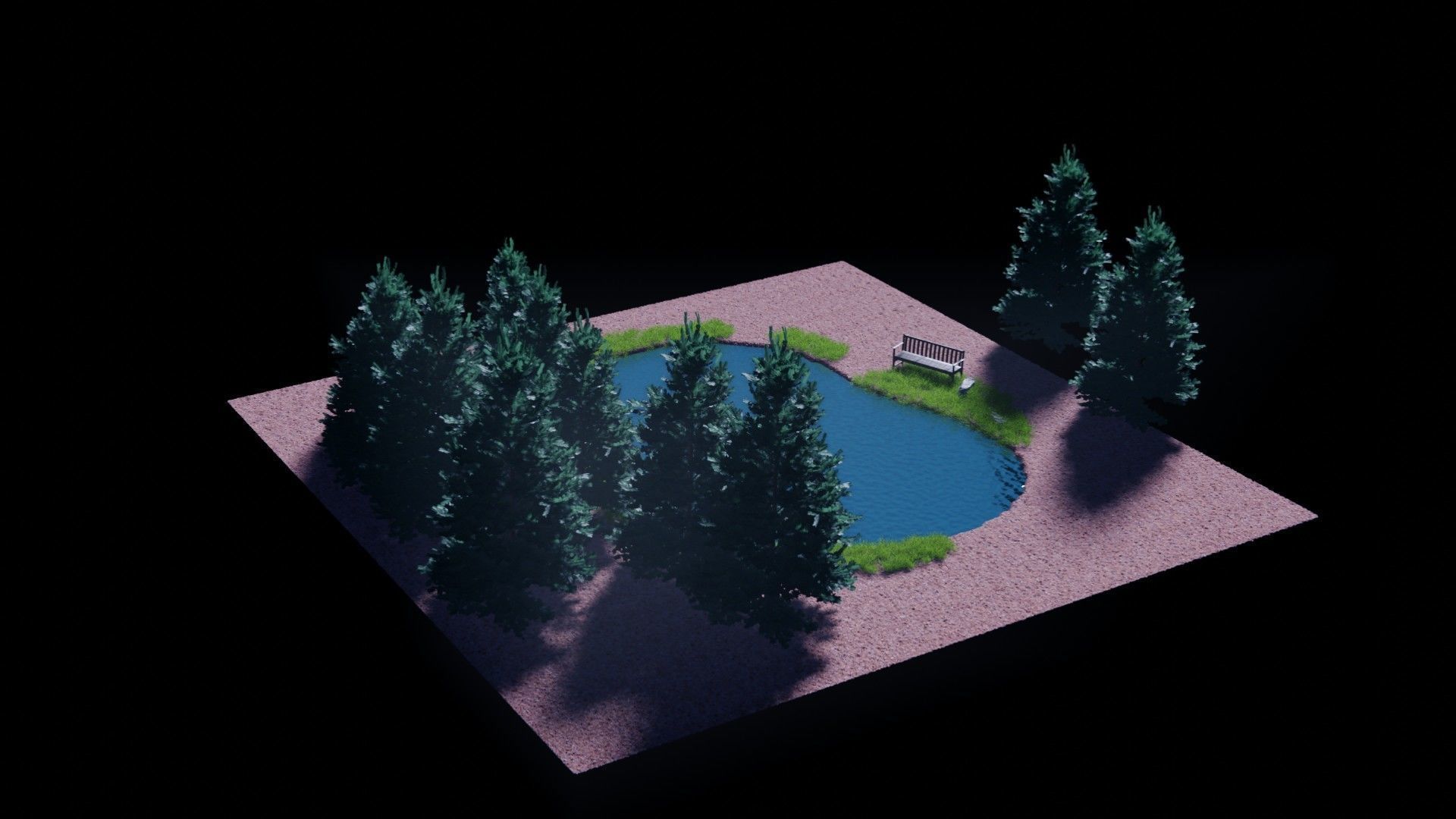 Lake View Scene 3D model | CGTrader