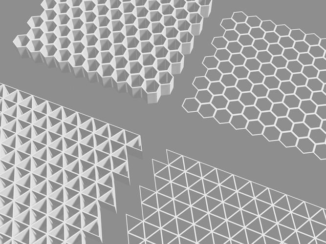 TriGrid and HexaGrid 3D model | CGTrader