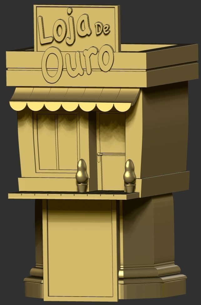house gold shop 3D model 3D printable | CGTrader