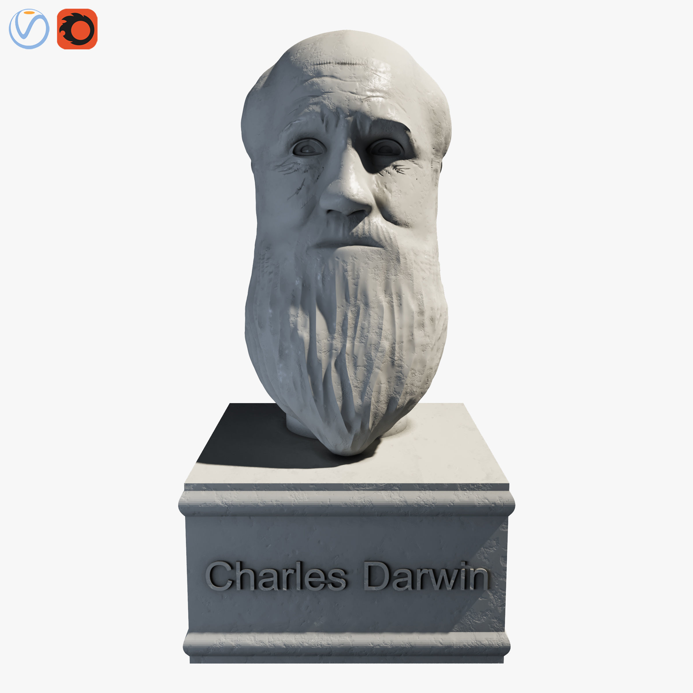 Charles Darwin bust 3D model | CGTrader