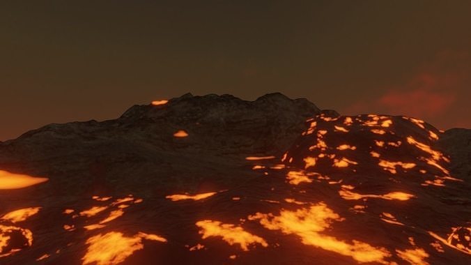 Lava Flow 3D model animated | CGTrader