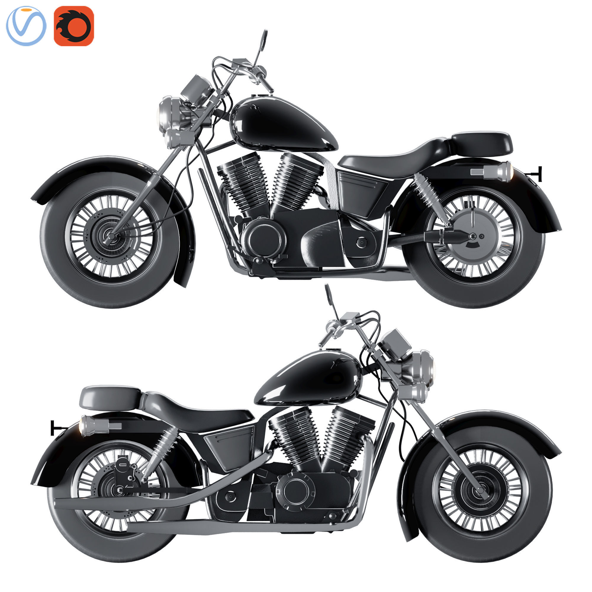 Honda Shadow 3D model | CGTrader