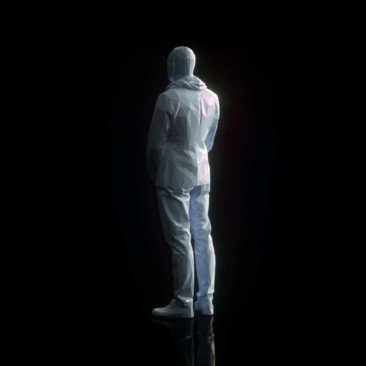 3D model Man Waiting Low Poly VR / AR / low-poly | CGTrader