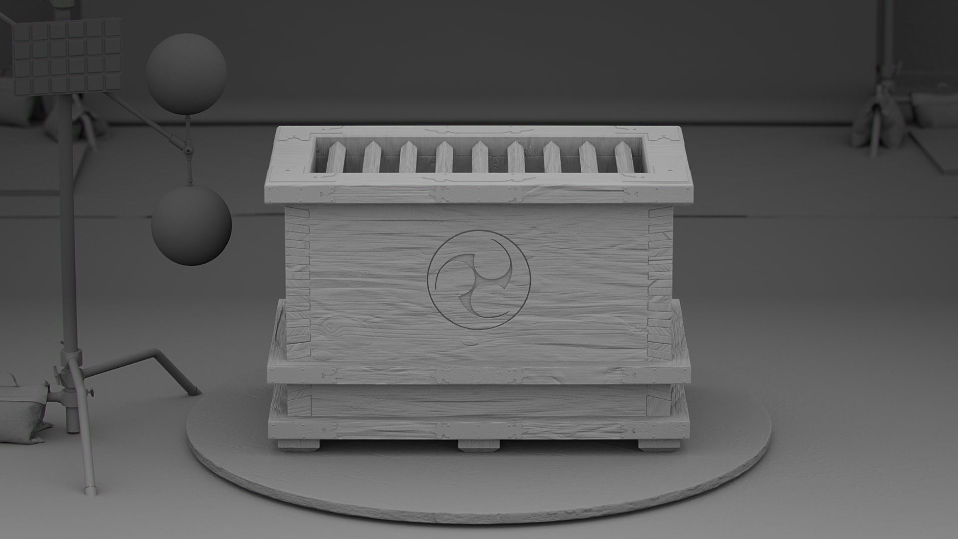 Shinto Shrine SaisenBako Donation Box 3D model | CGTrader