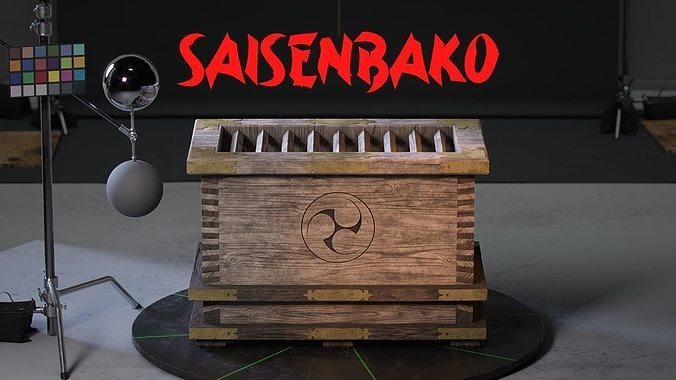 Shinto Shrine SaisenBako Donation Box 3D model | CGTrader