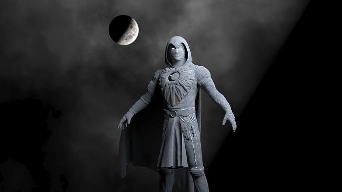Moon knight 3D model rigged | CGTrader