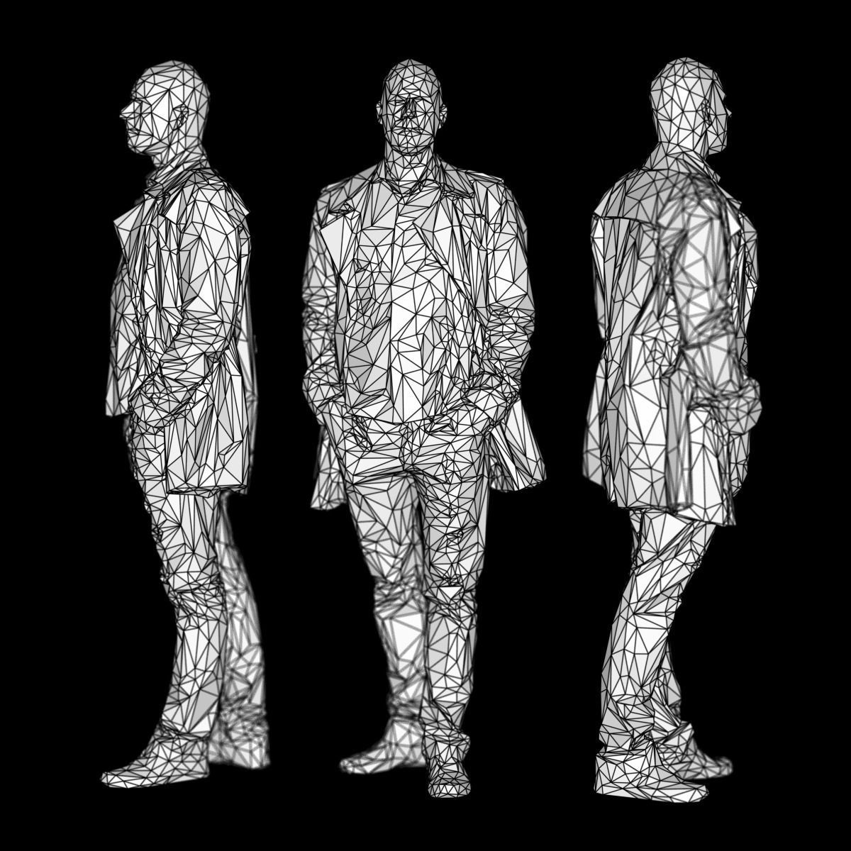 3D model 14 Low Poly Male Character Collection VR / AR / low-poly ...