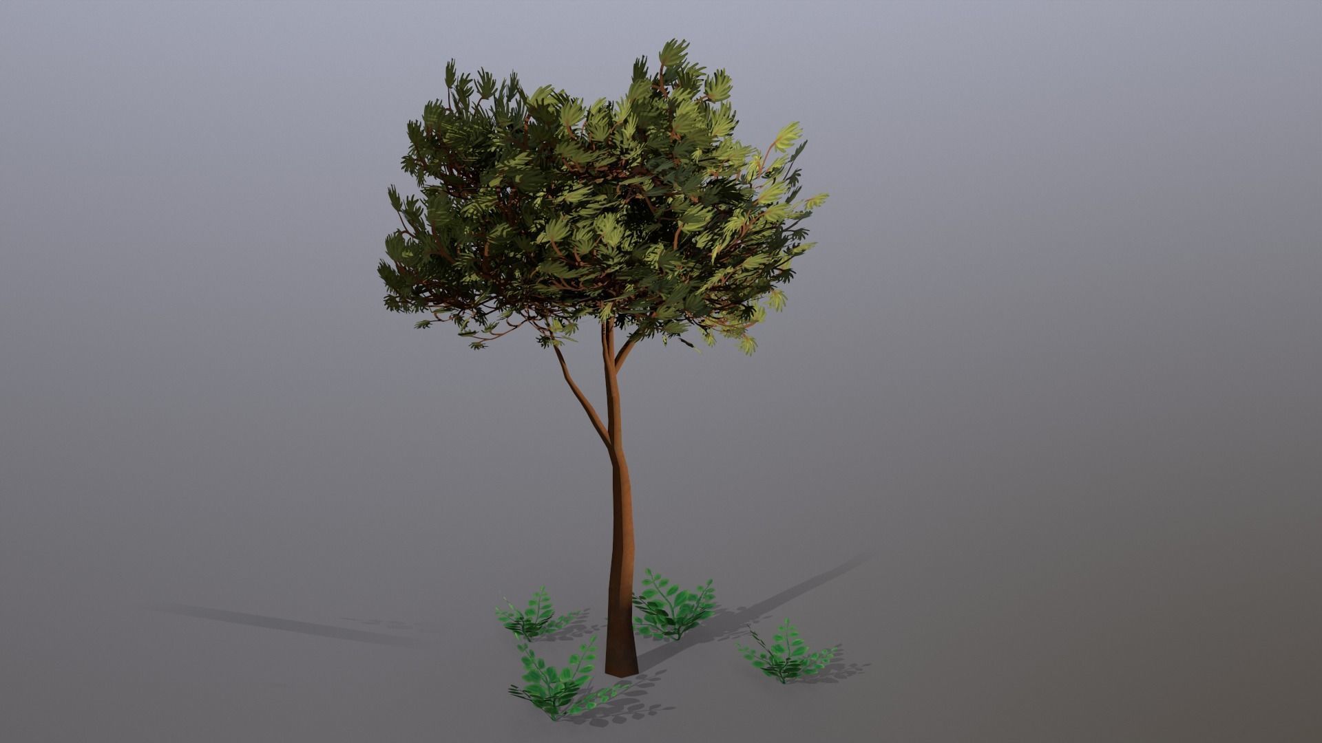 3D model Stylized Pine Spruce Tree PBR Game Ready Asset VR / AR / low ...