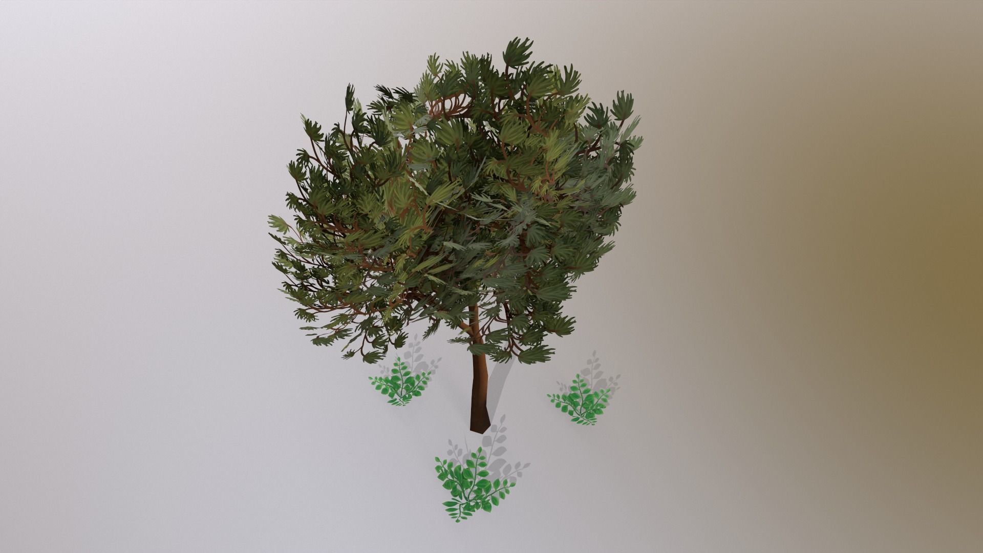 3D model Stylized Pine Spruce Tree PBR Game Ready Asset VR / AR / low ...