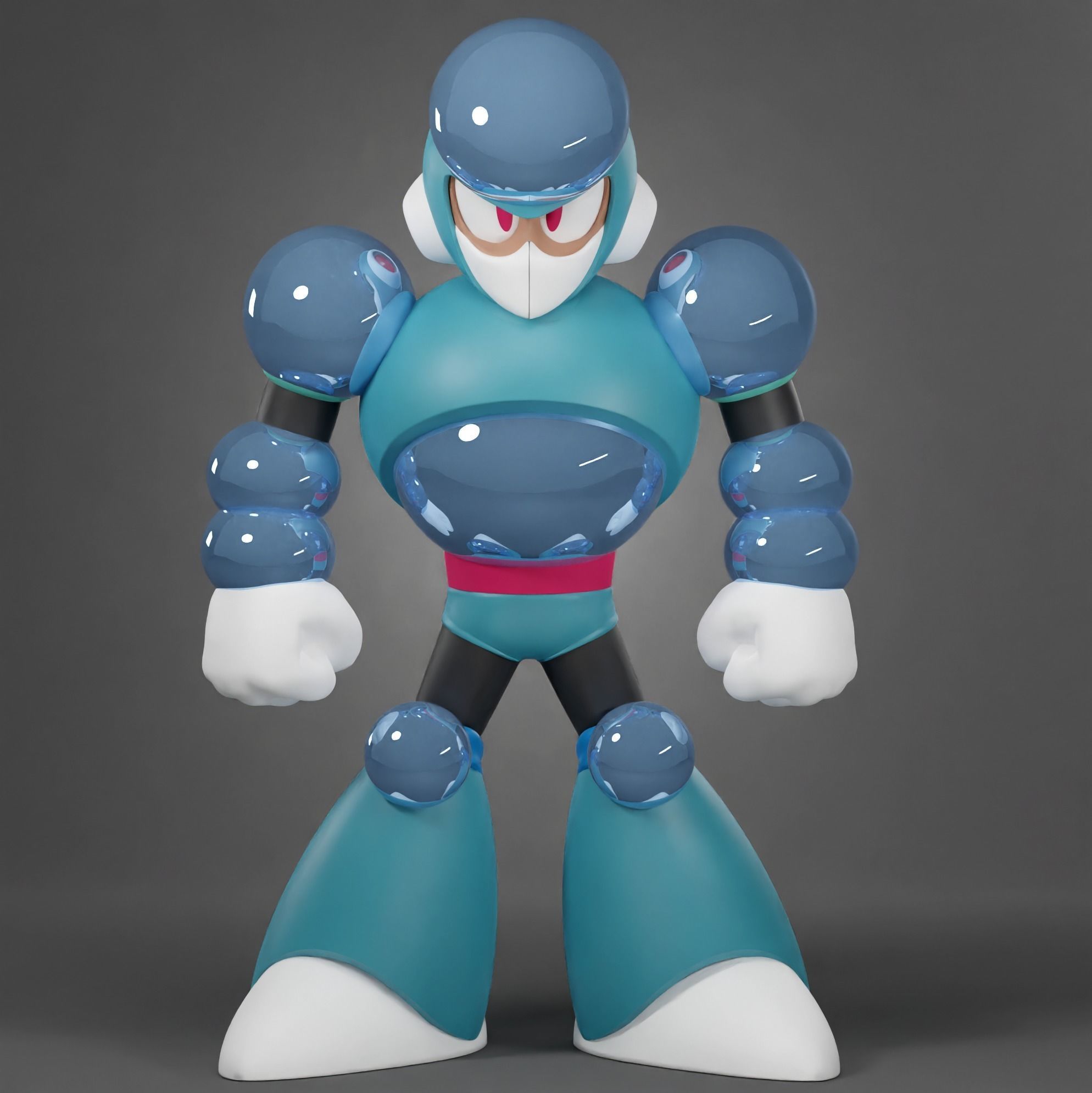 CrystalMan Rockman MegaMan famicom 8bit free 3D model | CGTrader