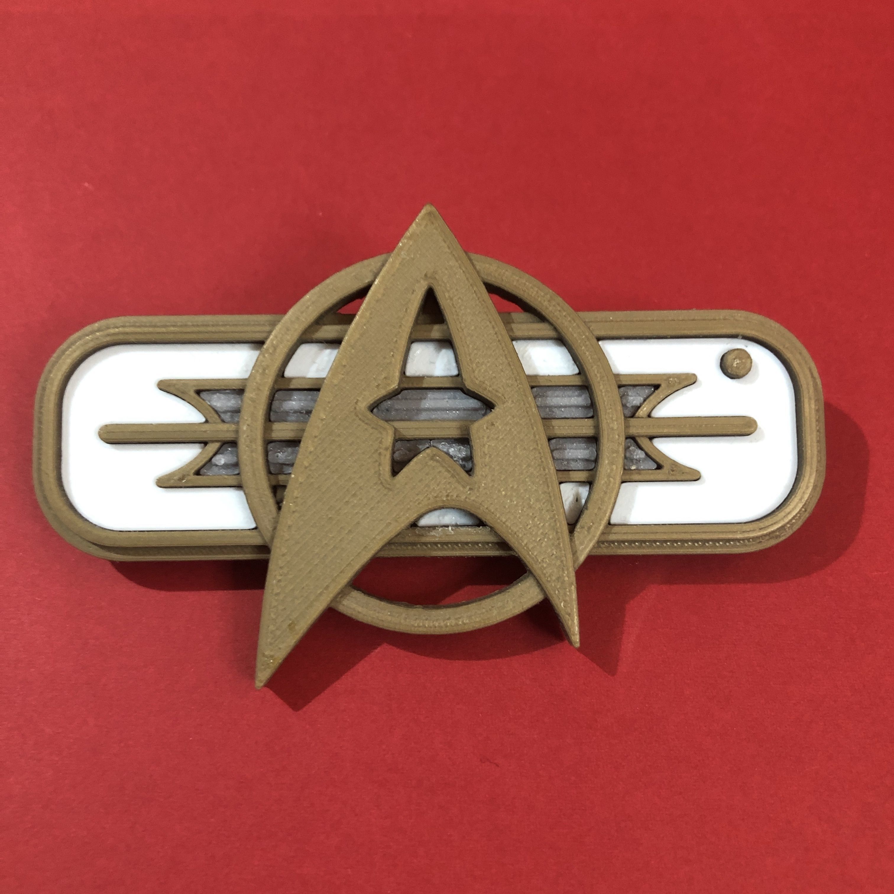 Star Trek TWoK Starfleet Uniform Insignia and Presentation Box 3D model ...