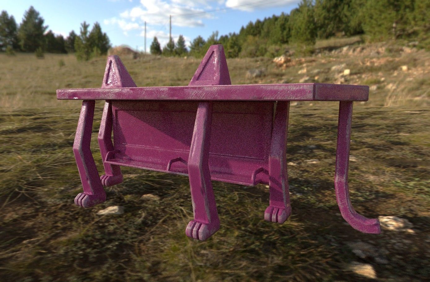 cat bus stop 3D model | CGTrader