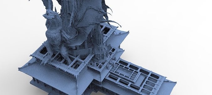 Dragon Temple Ronin temple 6 3D model | CGTrader