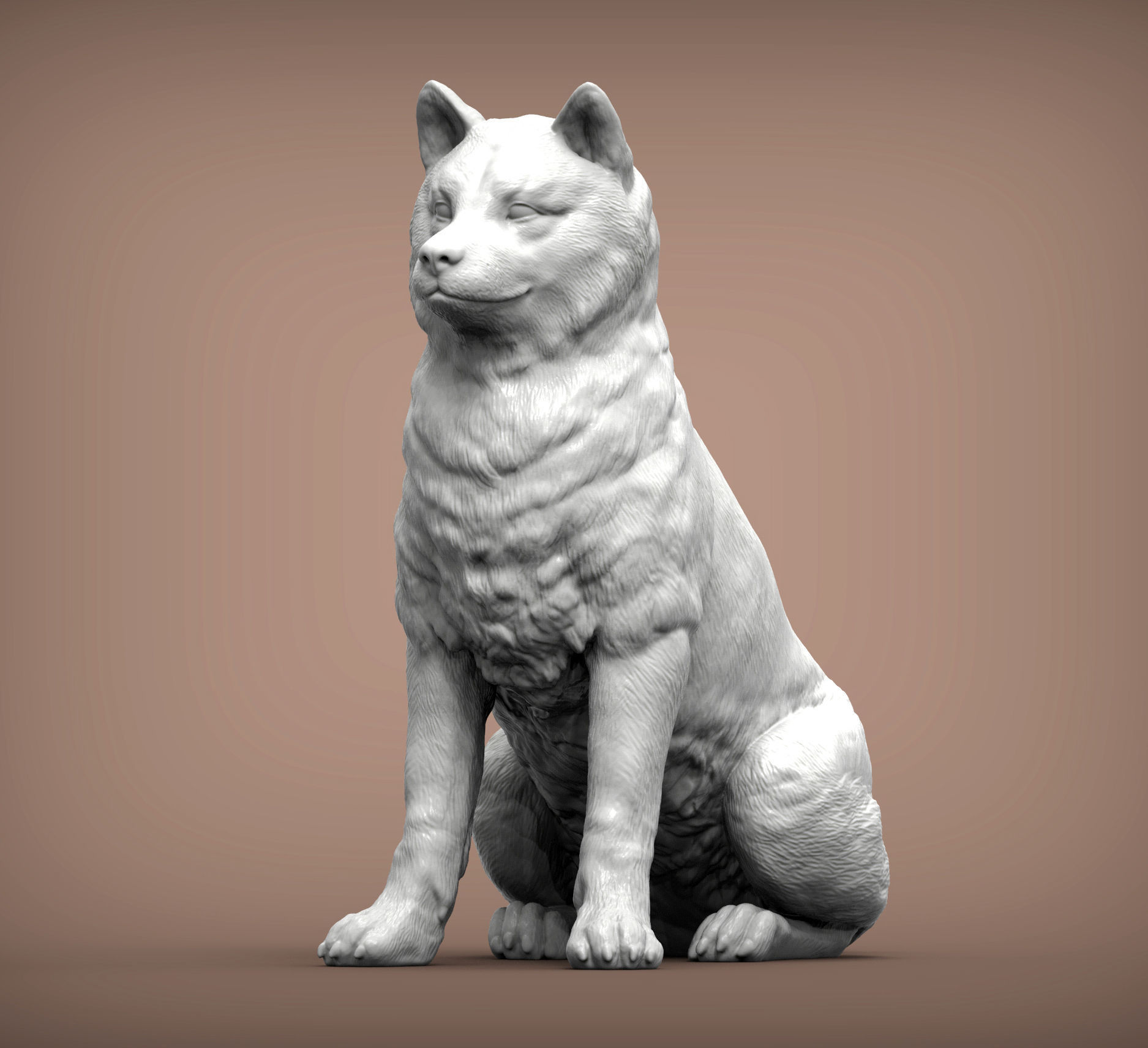 shiba inu 3D model 3D printable | CGTrader