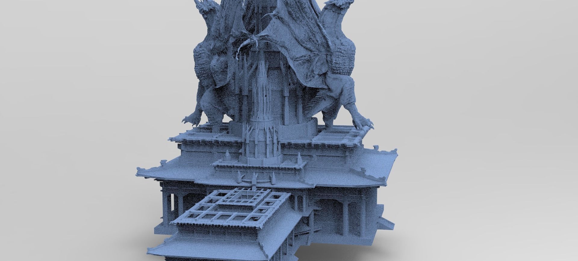 Dragon Temple Ronin temple 7 3D model | CGTrader