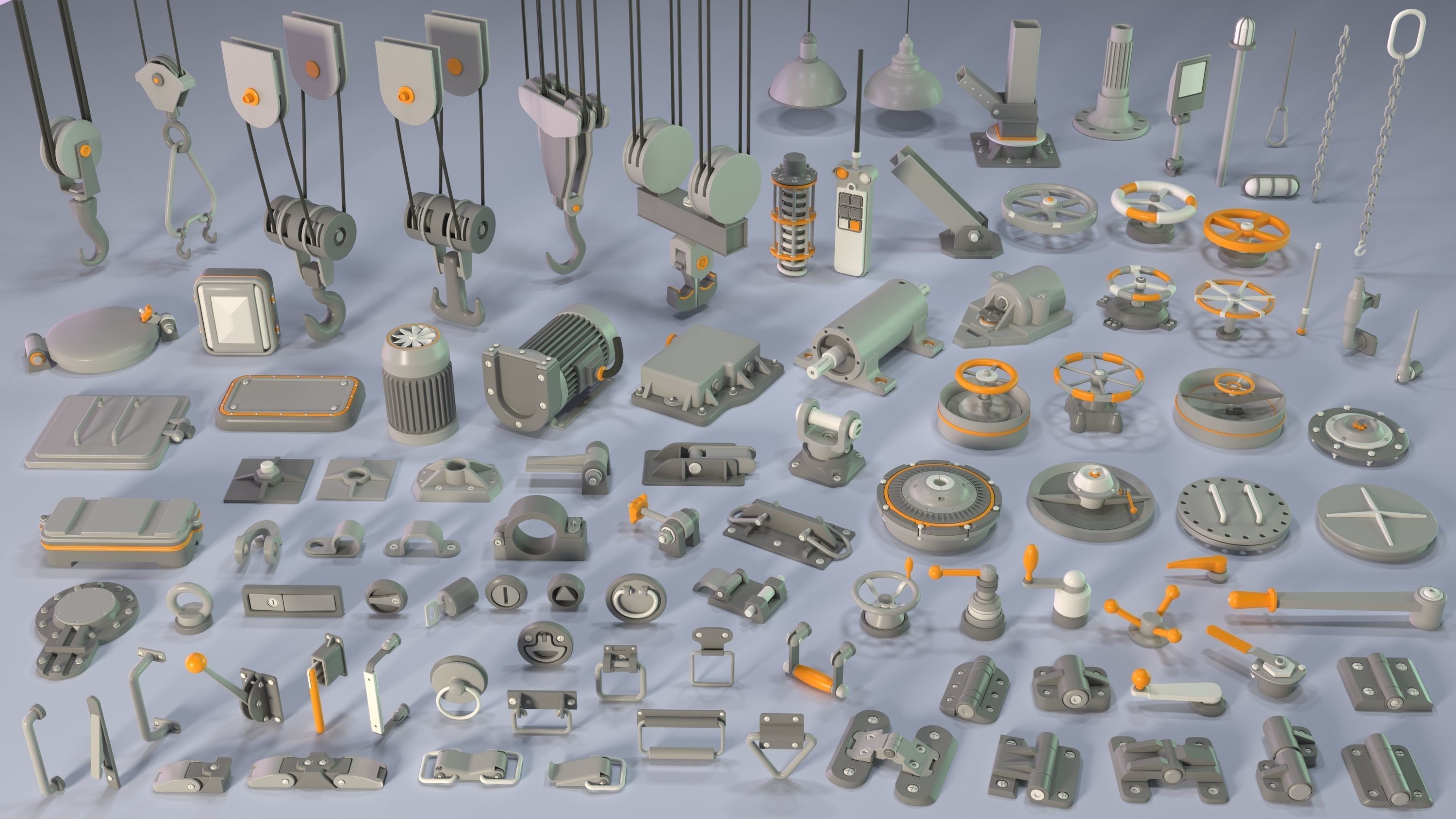 Industrial Kitbash 5 - 100 pieces 3D model | CGTrader