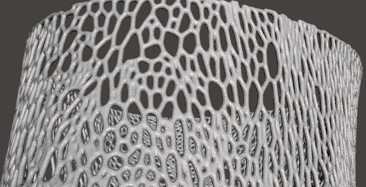 Voronoi Pattern use - example - right knee cast free 3D model | CGTrader