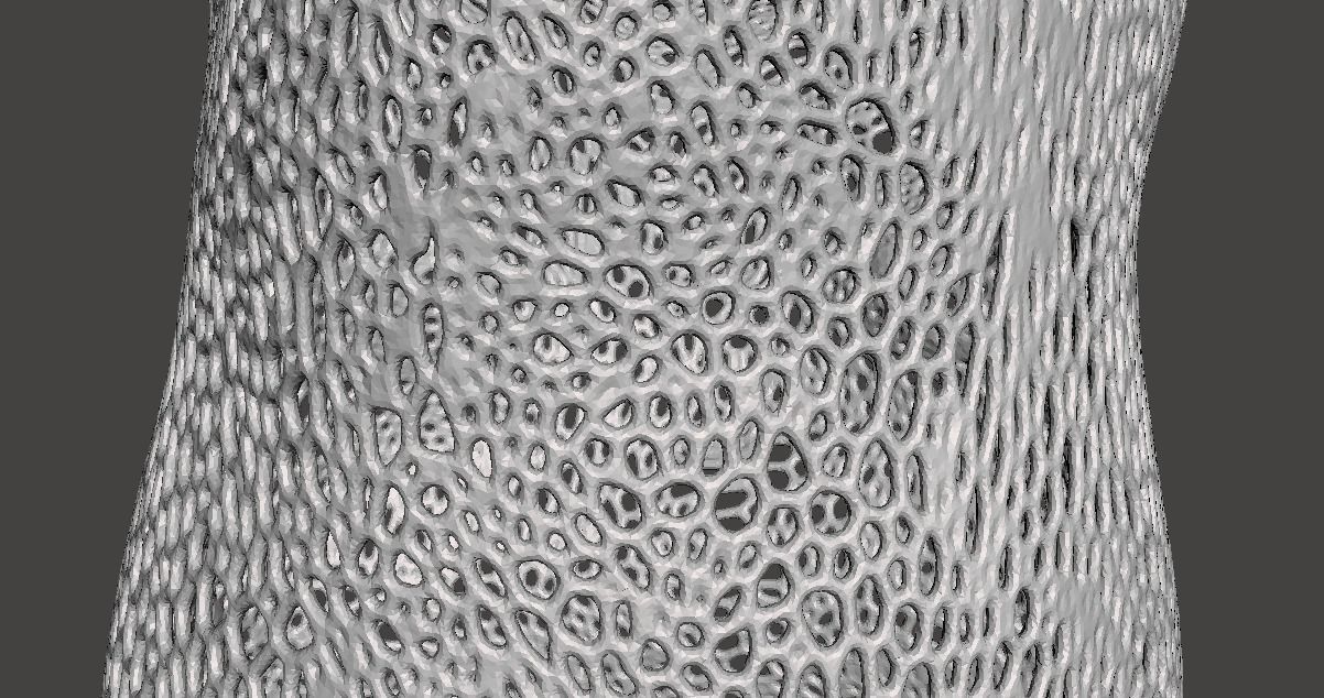 Voronoi Pattern use - example - right knee cast free 3D model | CGTrader