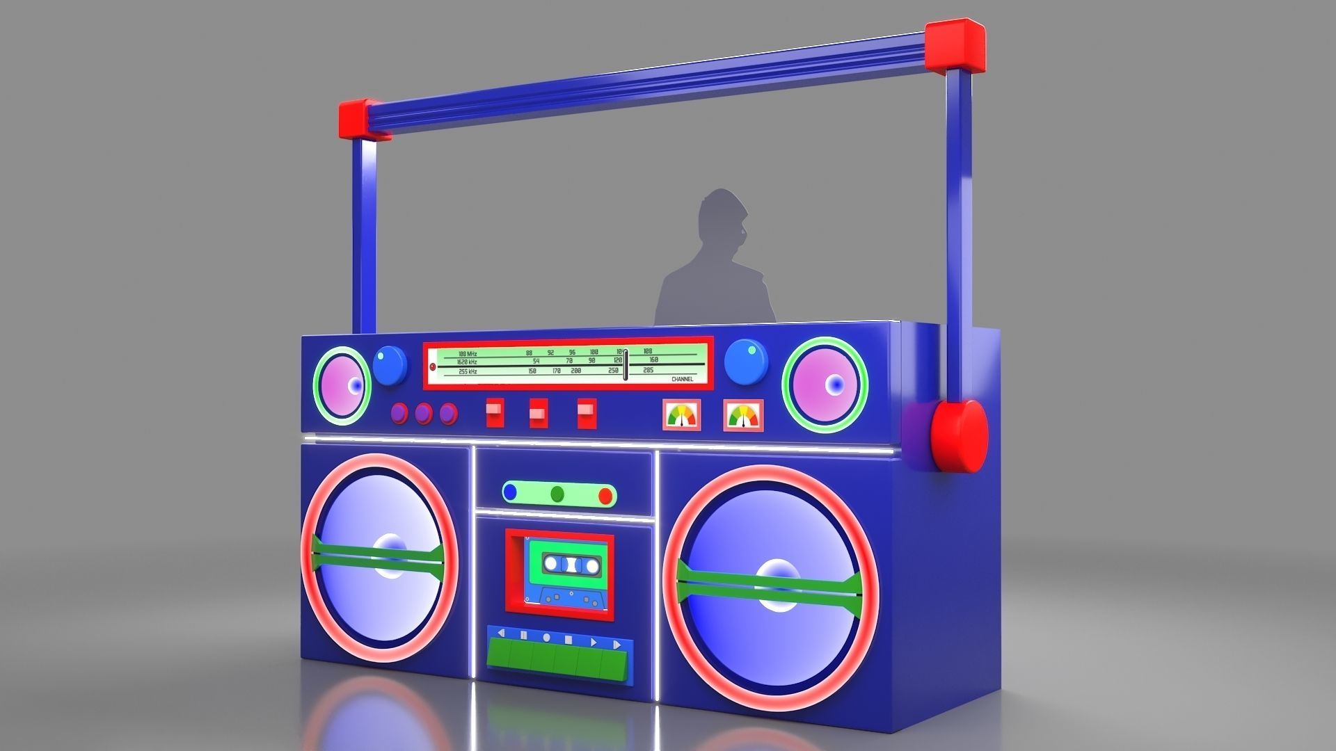 Giant boombox 3D model | CGTrader