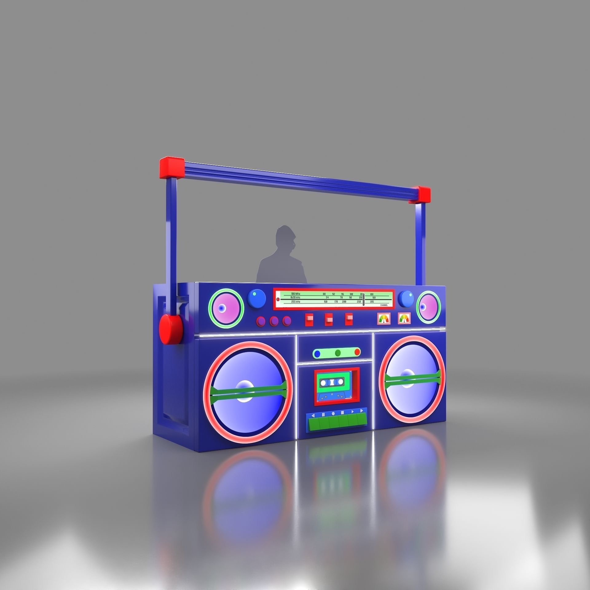 Giant boombox 3D model | CGTrader