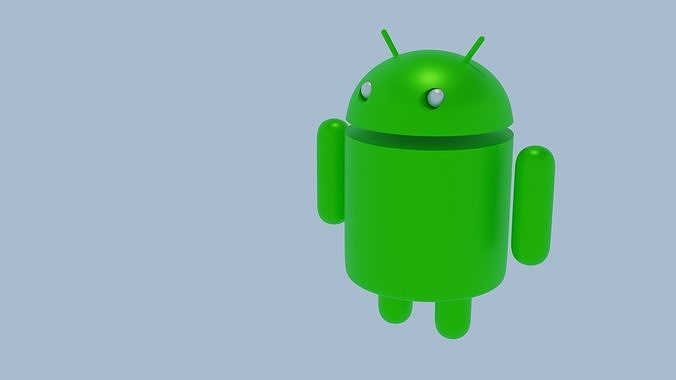 Android mascot green robot version 2 3D model | CGTrader
