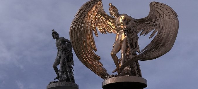 Philosopher Philoctetes winged 2 versions 3D model | CGTrader