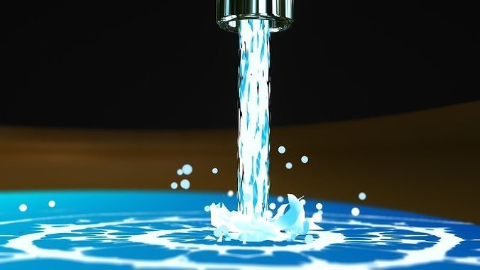 3D model Water pouring from faucet VR / AR / low-poly | CGTrader