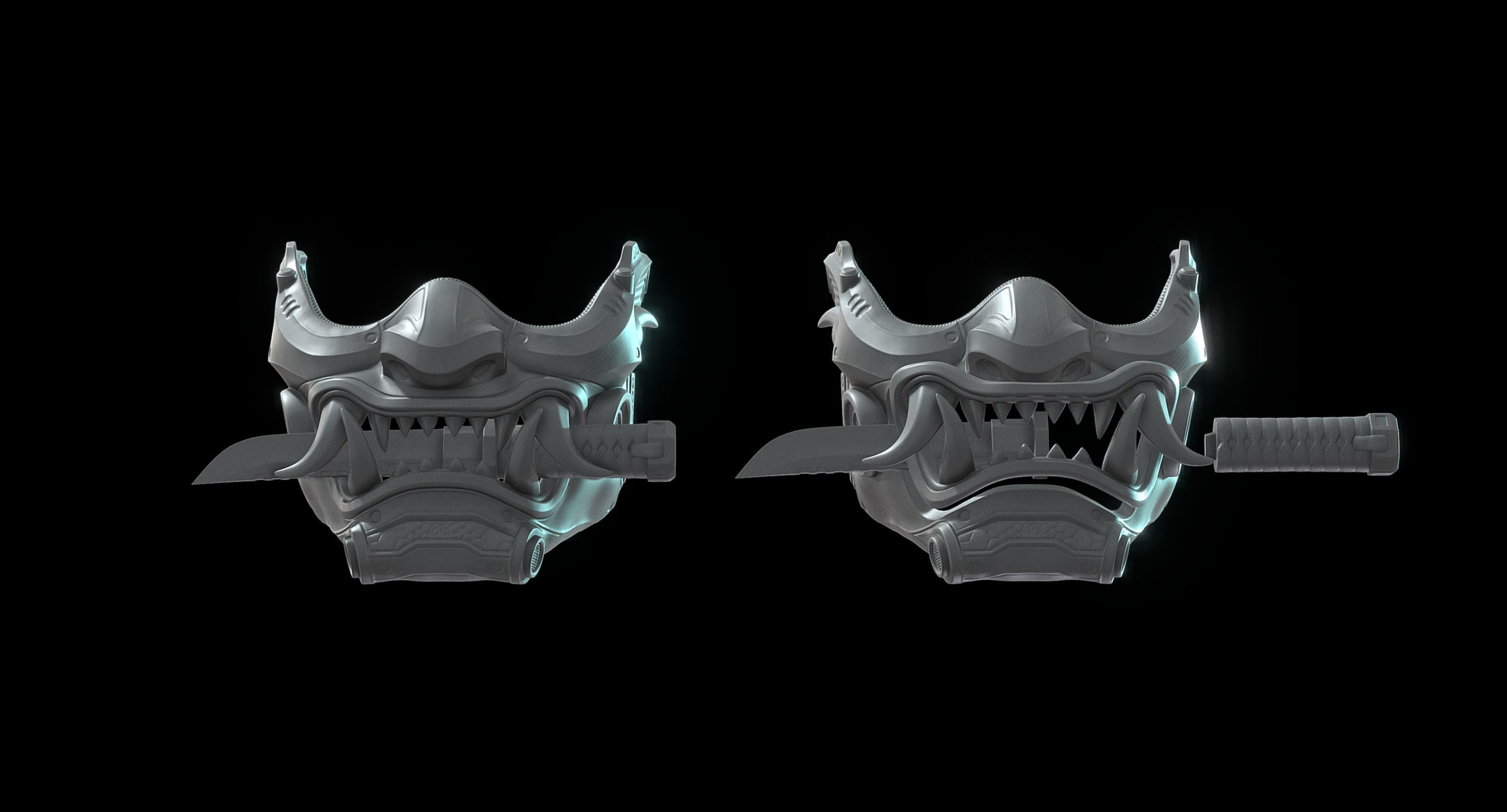 Katana Mask 3D model 3D printable | CGTrader