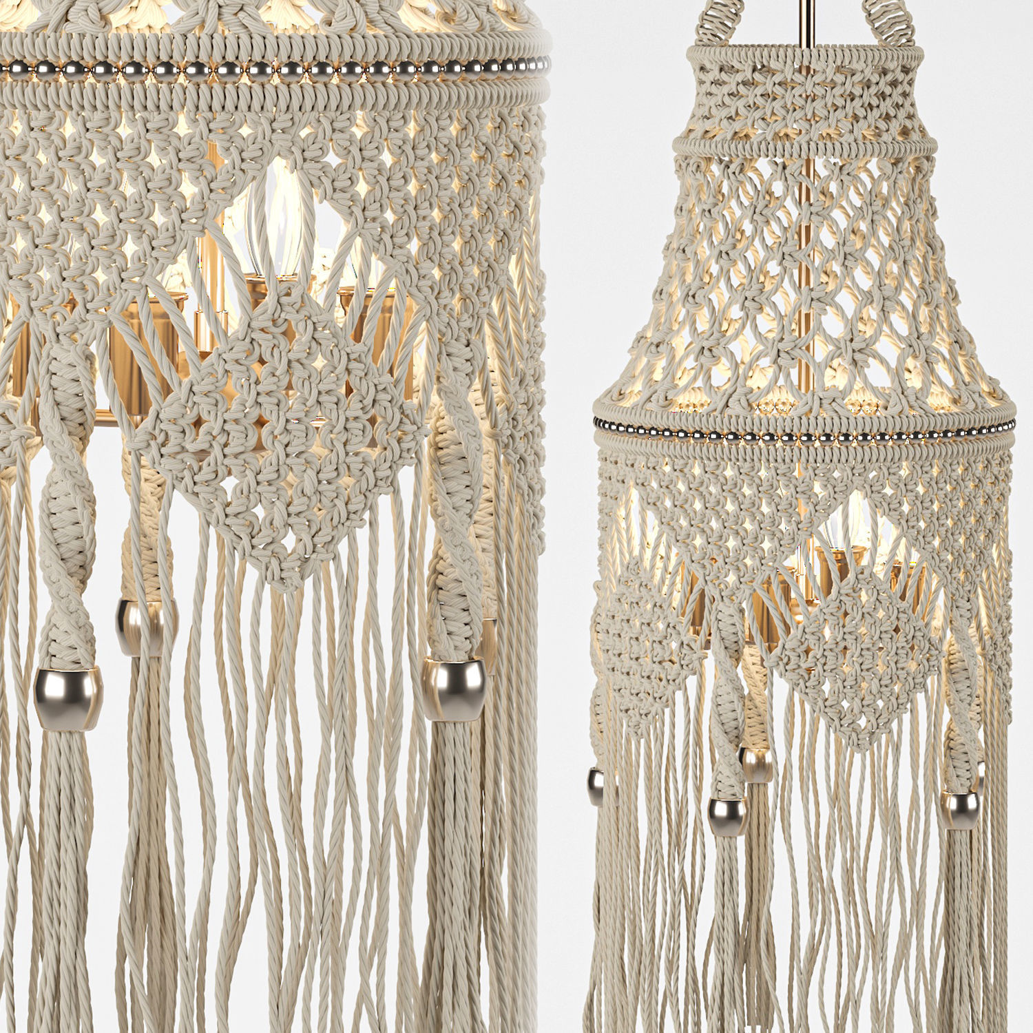 Macrame chandelier 3D model | CGTrader