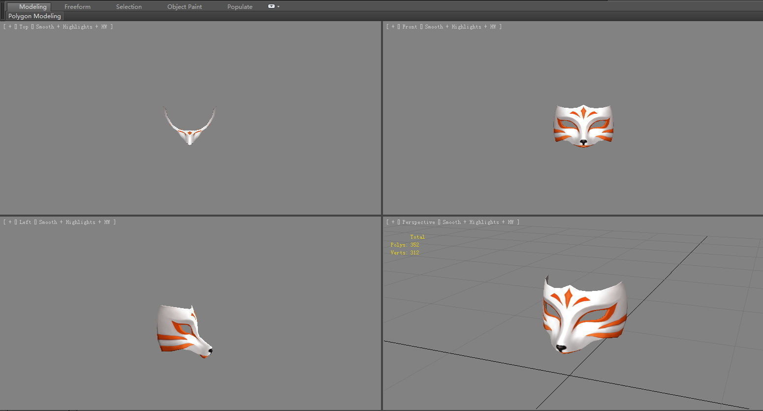 3D model fox mask VR / AR / low-poly | CGTrader
