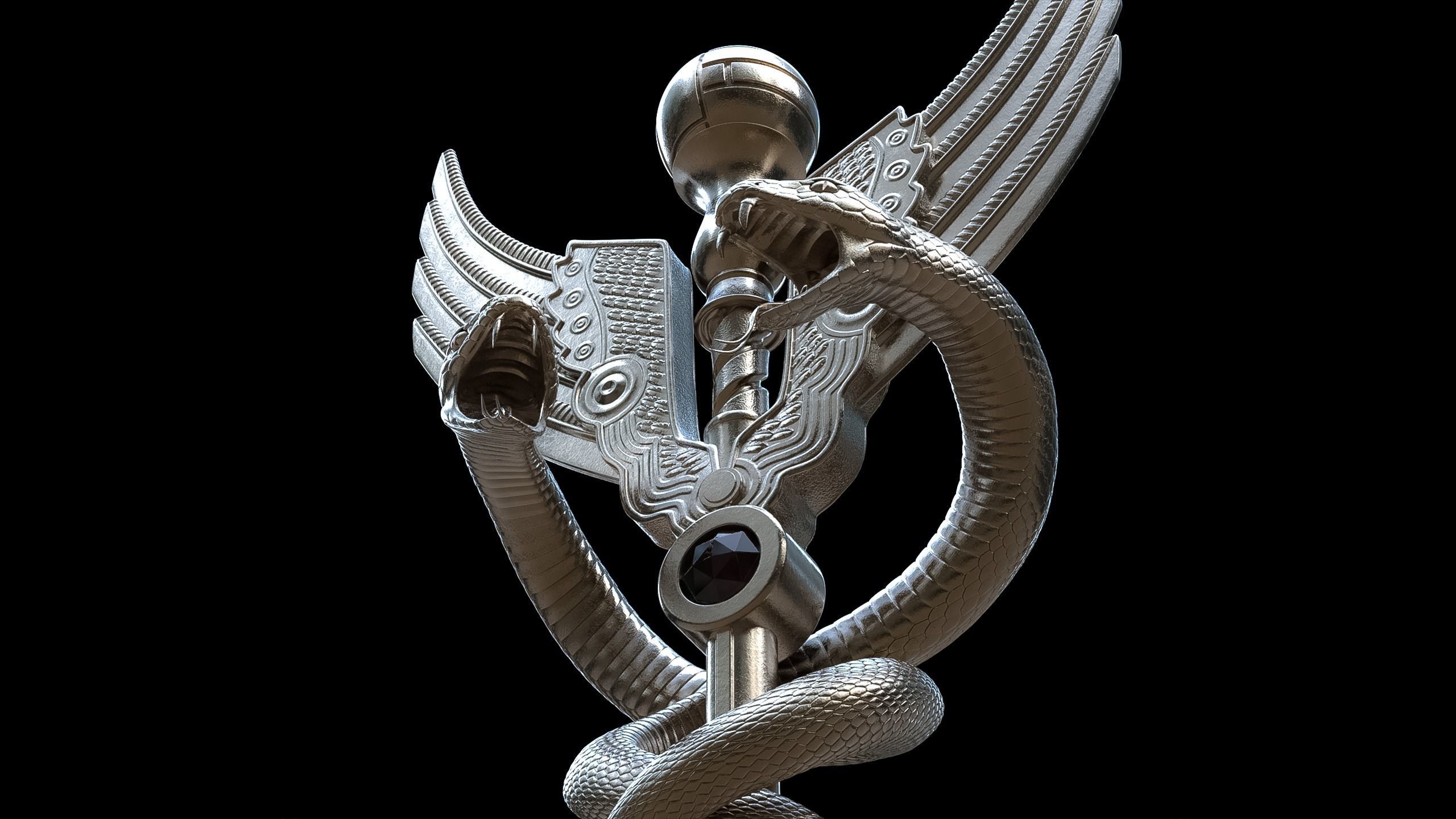 Caduceus 3D model | CGTrader