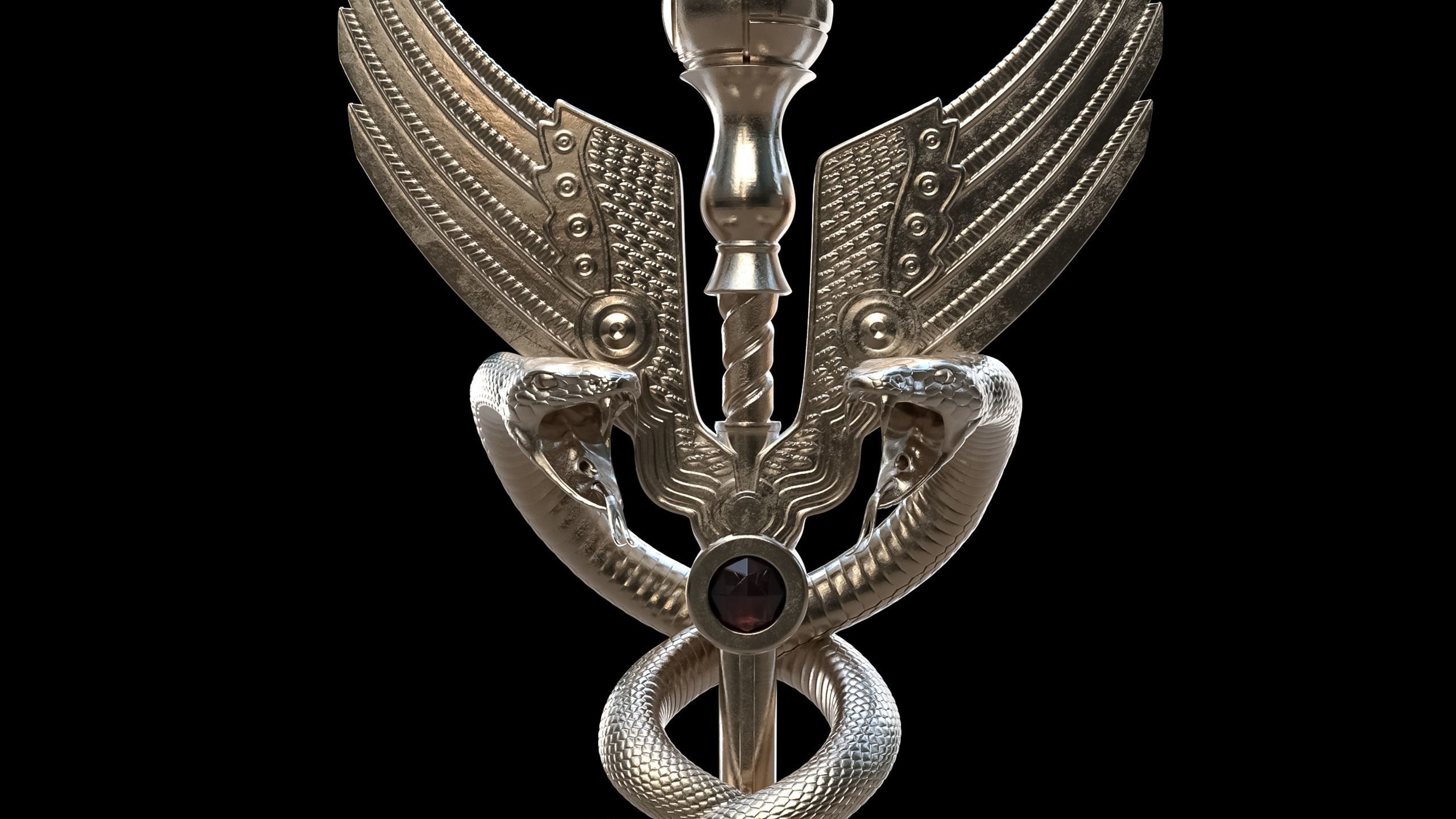 Caduceus 3D model | CGTrader