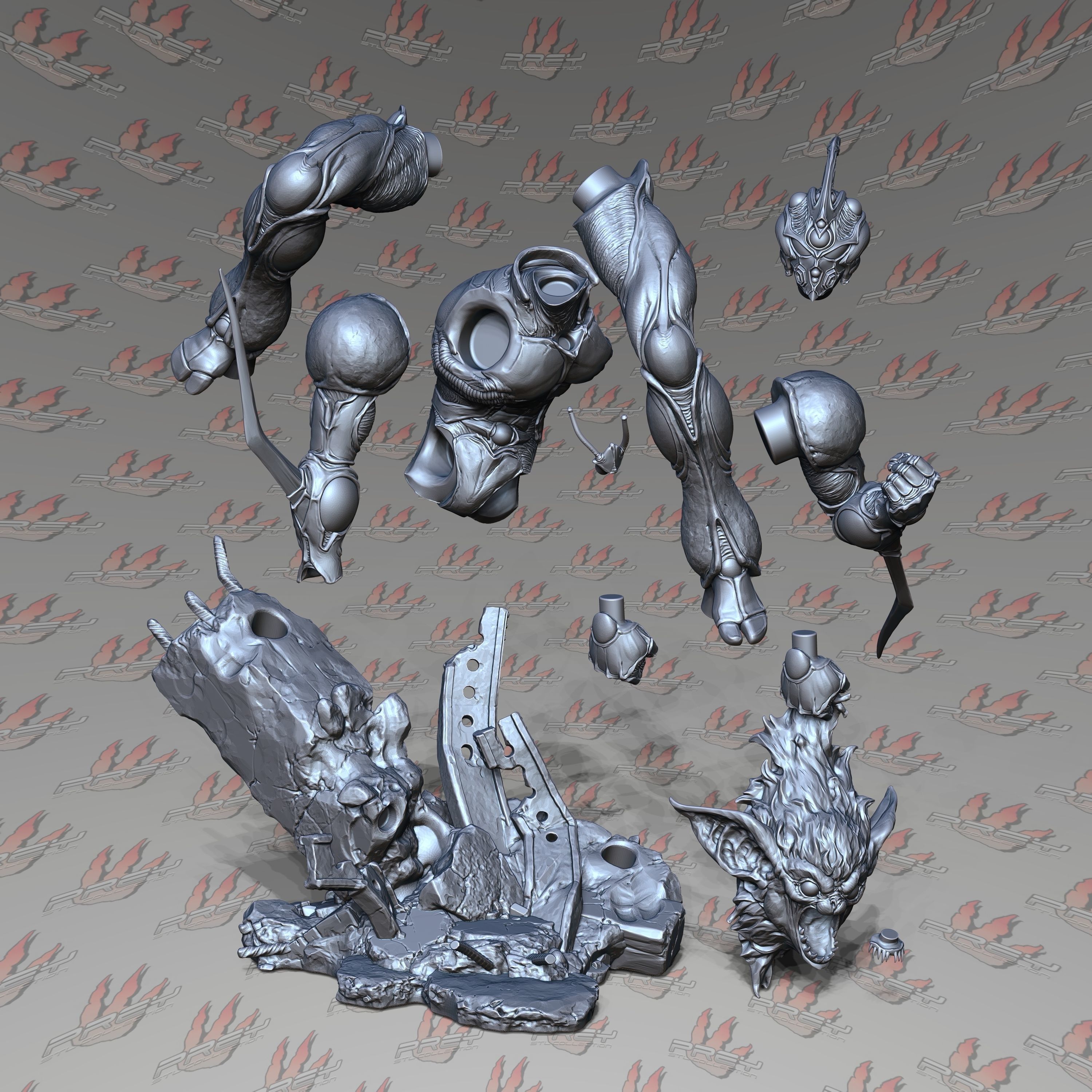 Guyver 1-10 3D model 3D printable | CGTrader