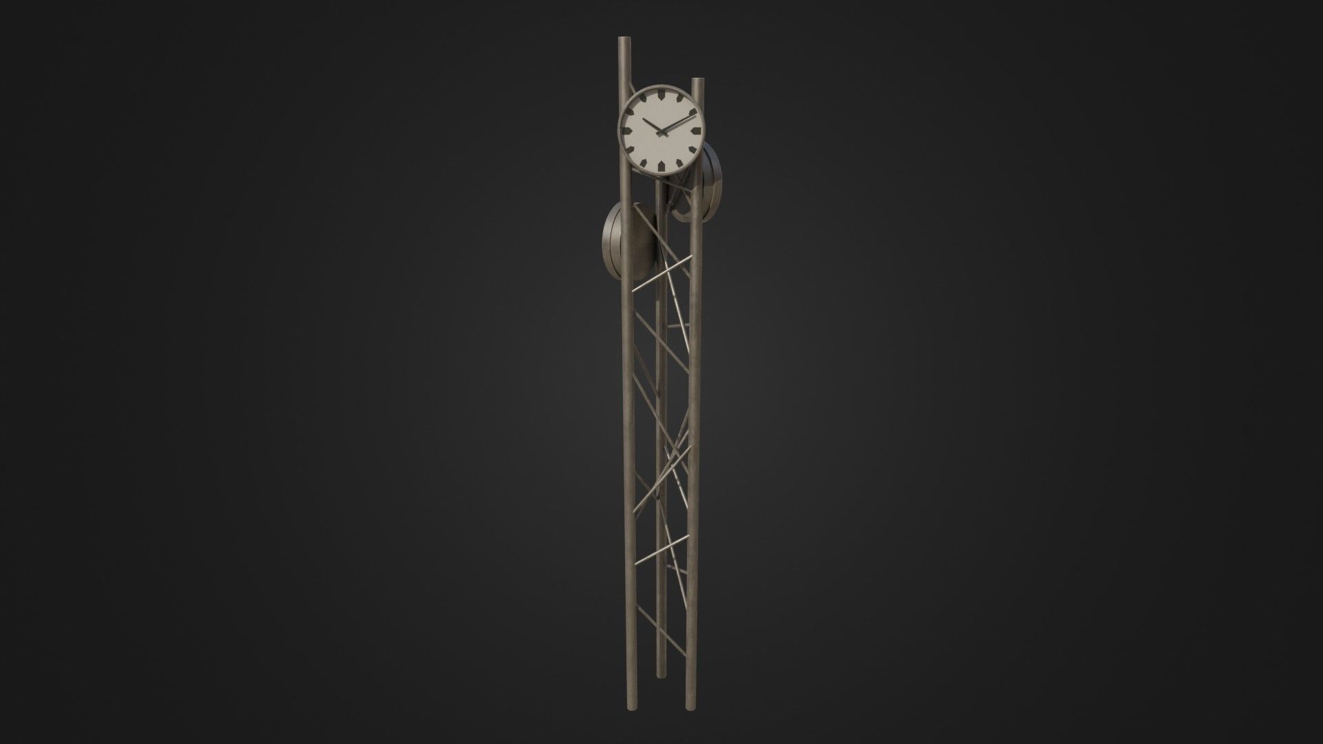 3D model Modern outdoor pole clock VR / AR / low-poly | CGTrader