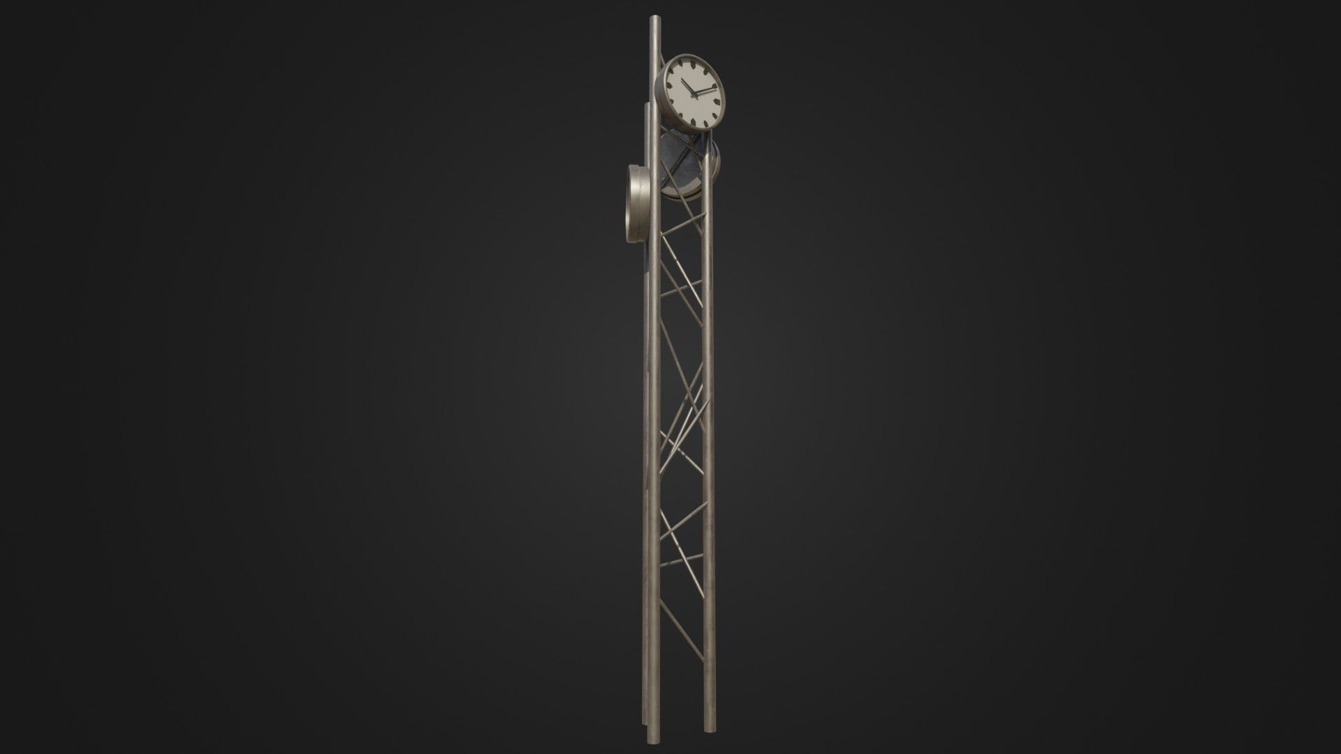 3D model Modern outdoor pole clock VR / AR / low-poly | CGTrader