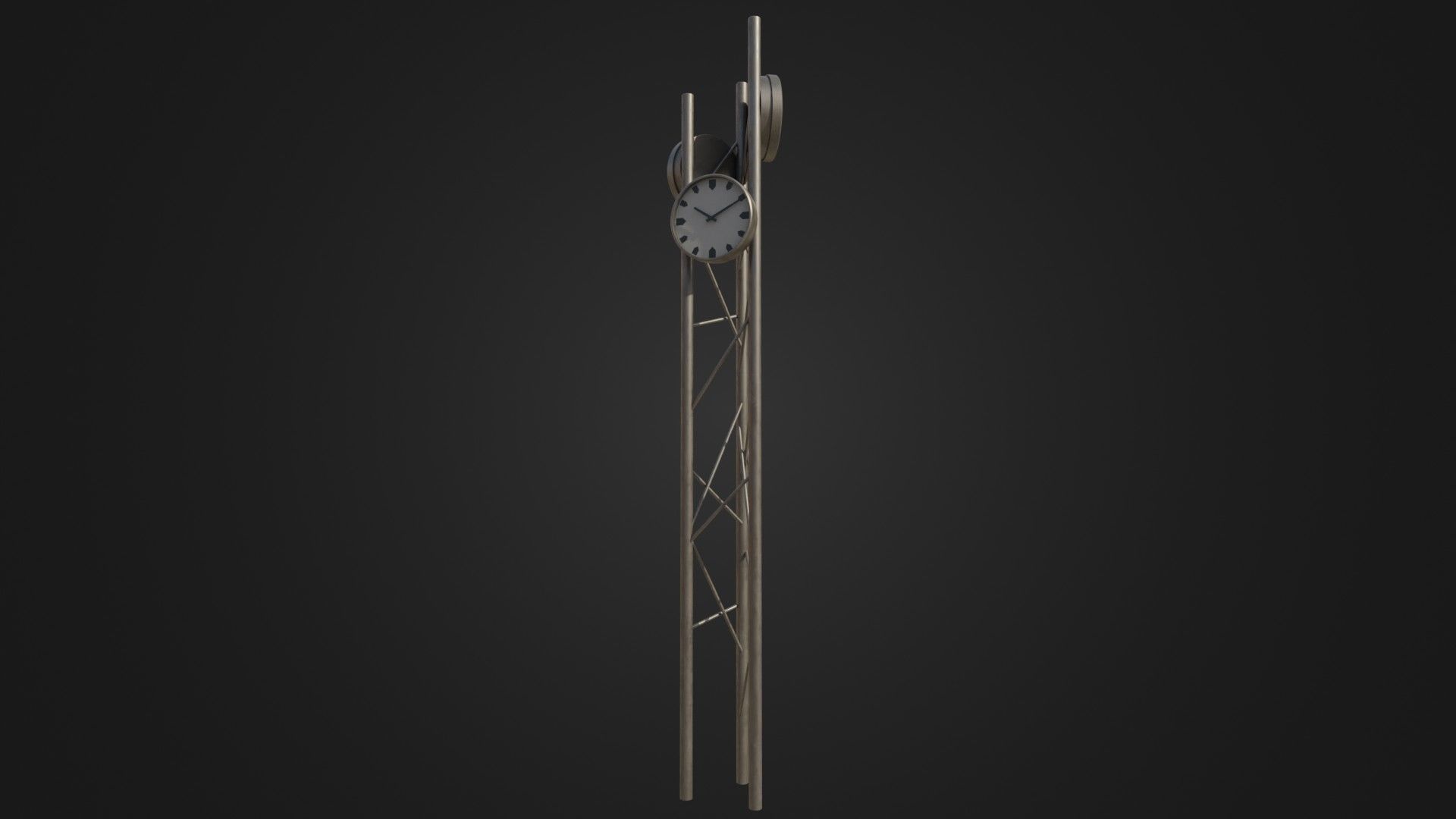 3D model Modern outdoor pole clock VR / AR / low-poly | CGTrader