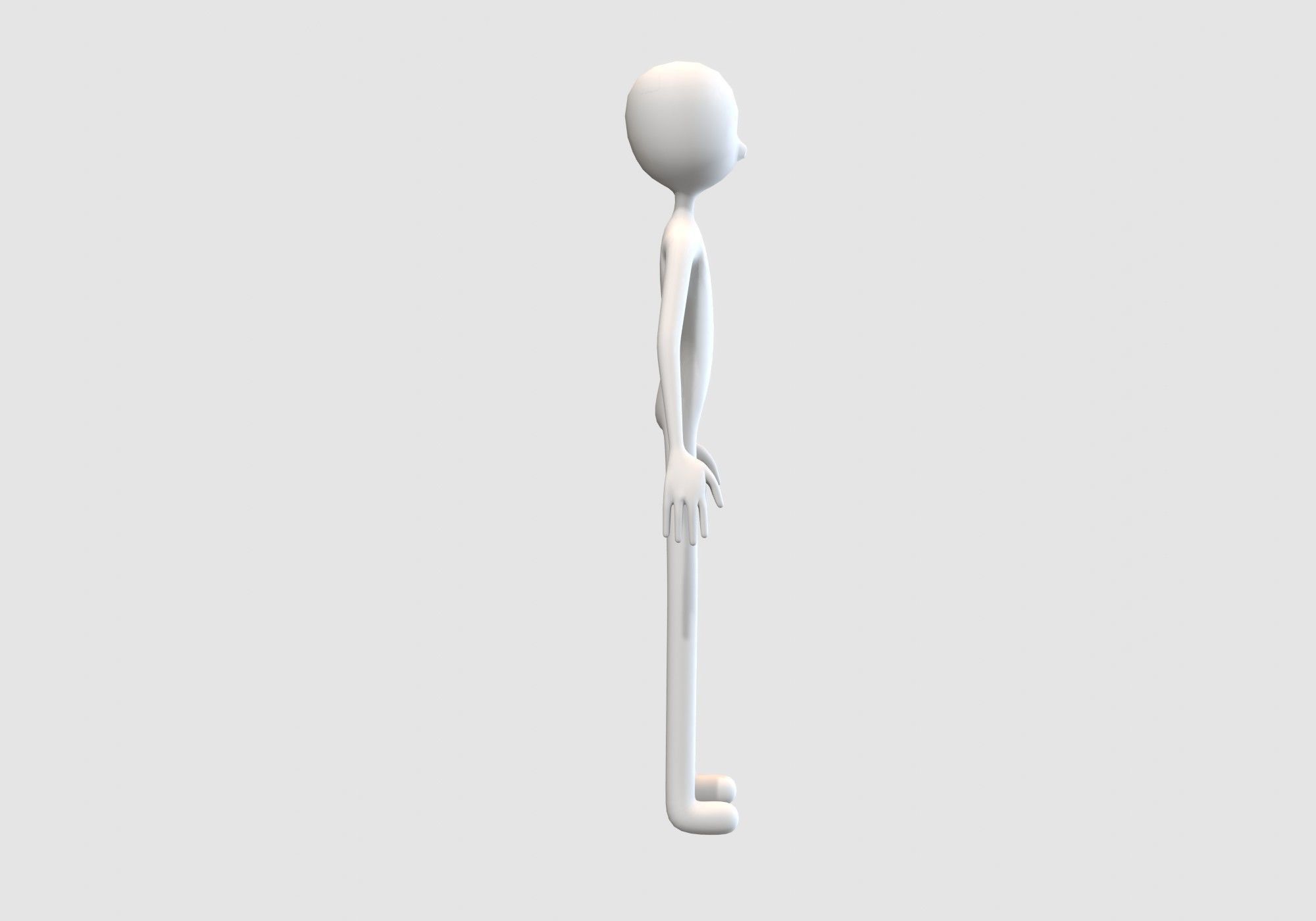 skinny cartoon human 3D model | CGTrader