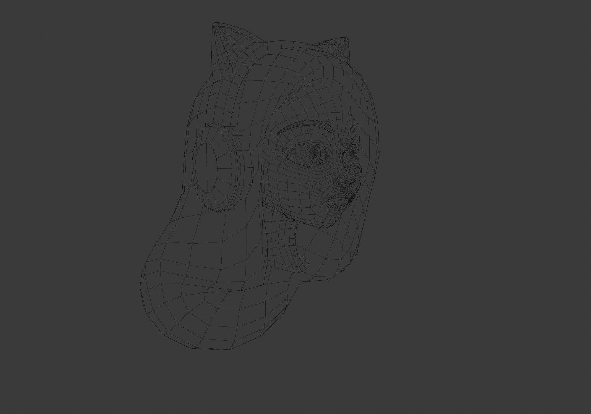 female cartoon head 3D model | CGTrader