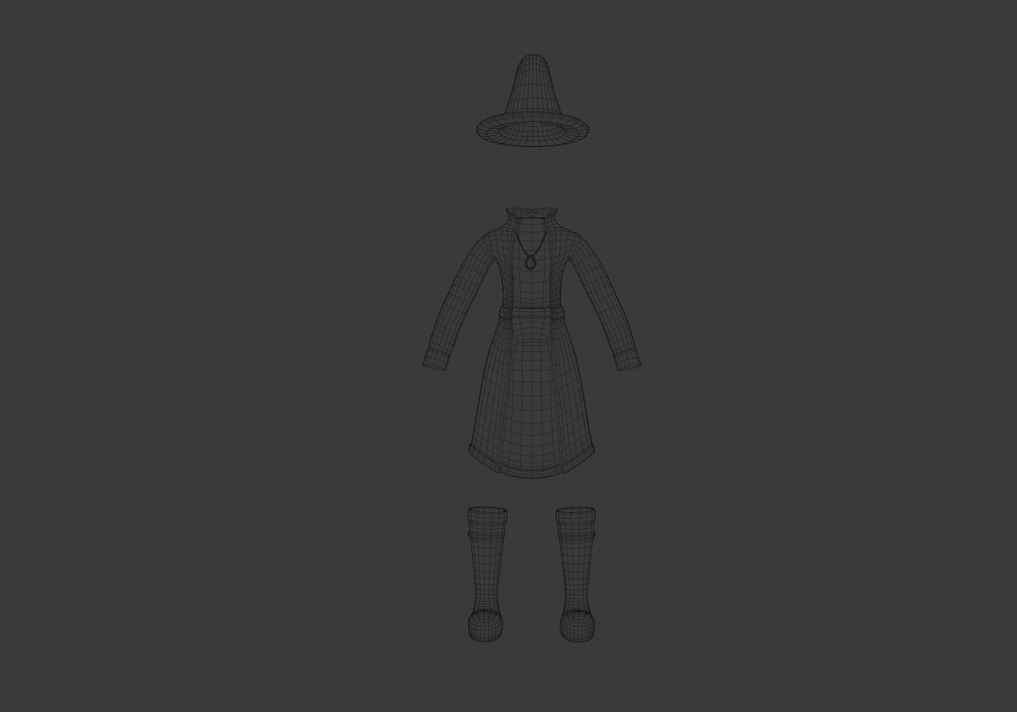 cartoon wizard outfit 3D model | CGTrader