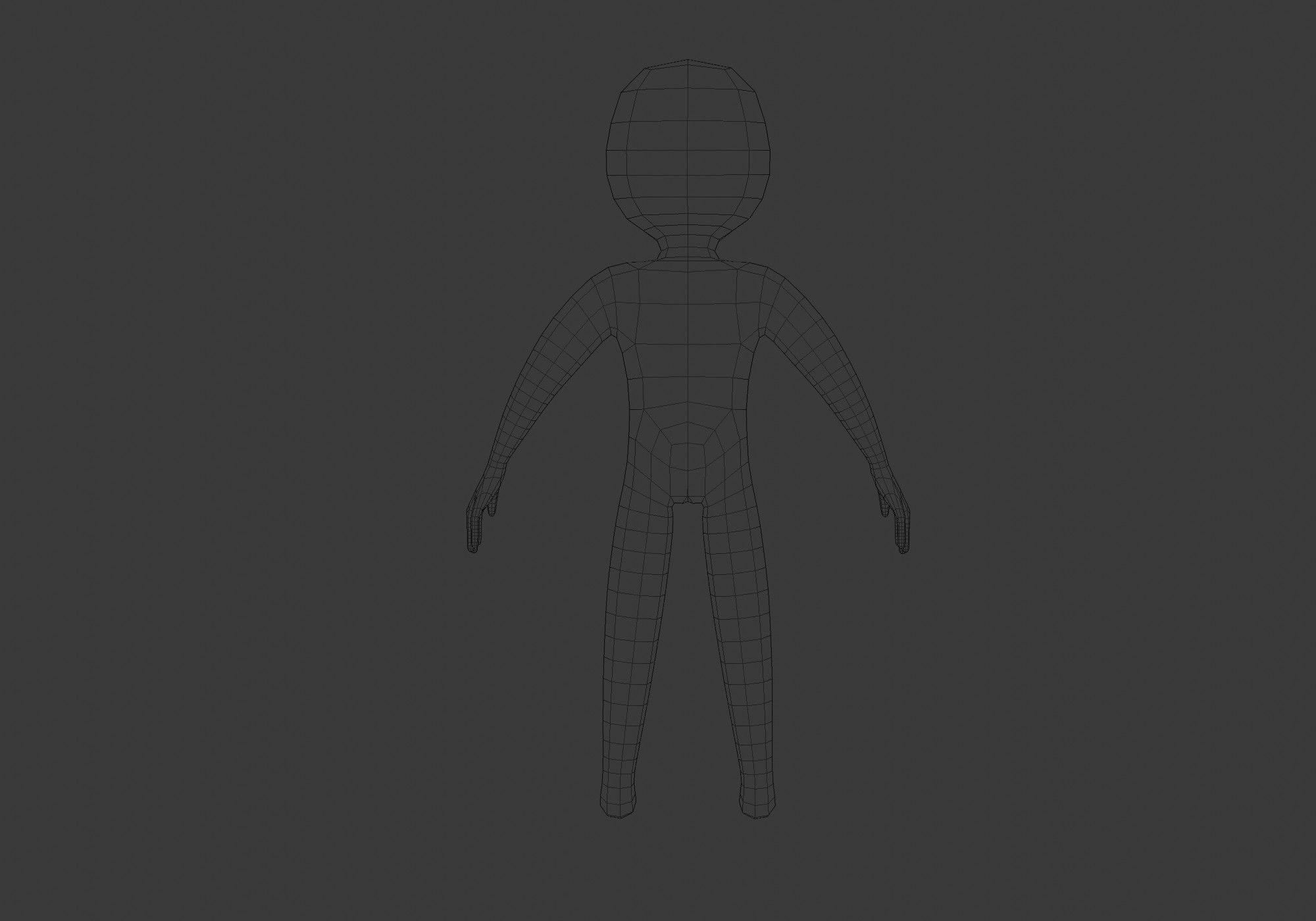 basic cartoon human 3D model | CGTrader