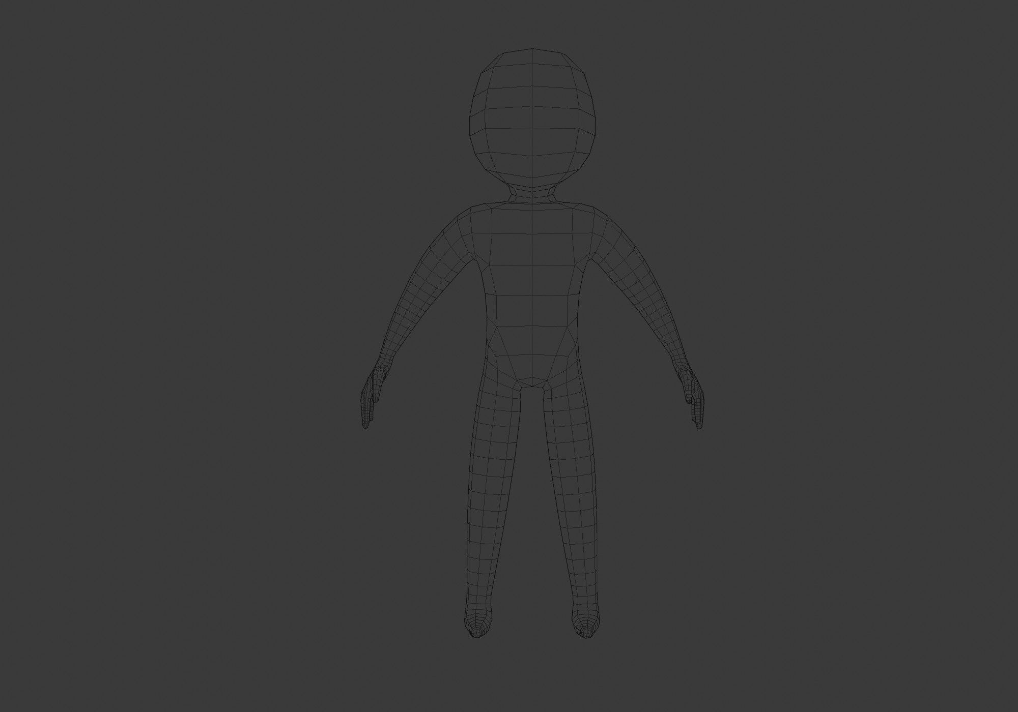 basic cartoon human 3D model | CGTrader